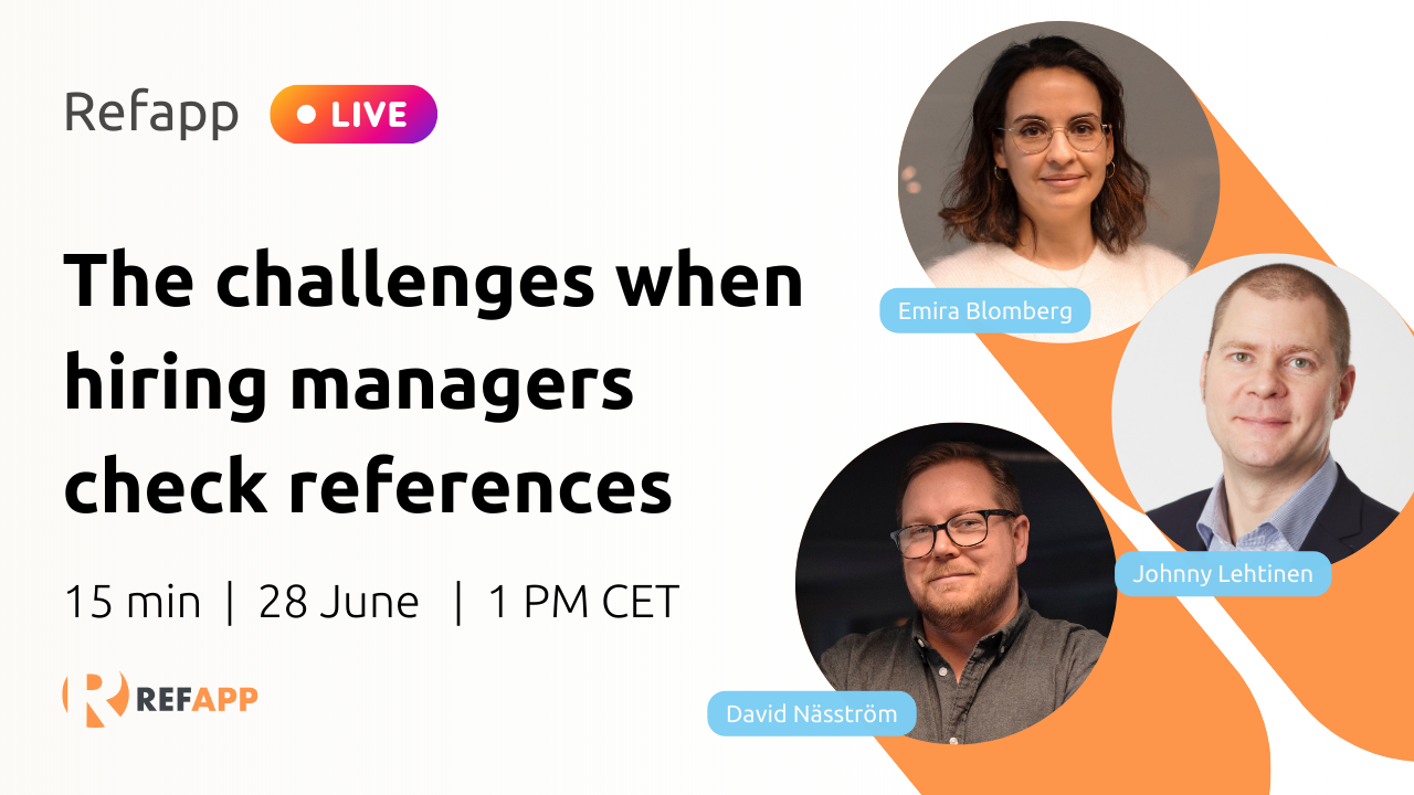 Refapp Live: The challenges when hiring managers check references